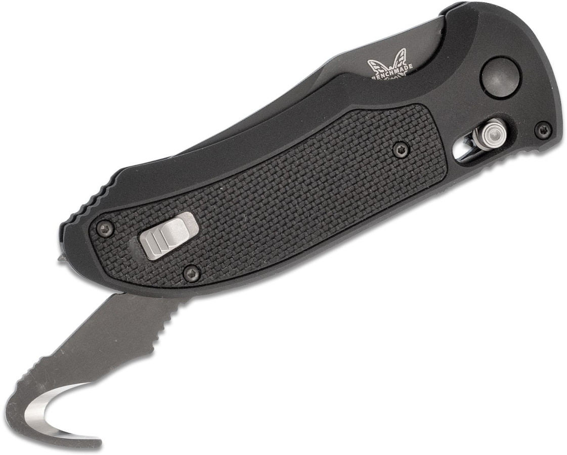 Benchmade (9170SBK) "Triage" Automatic Folder, 3.58" N680 Black DLC ...